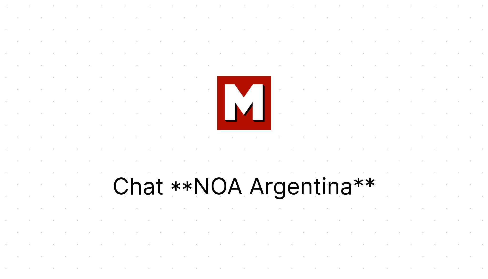 Chat NOA Argentina - Mazmo
